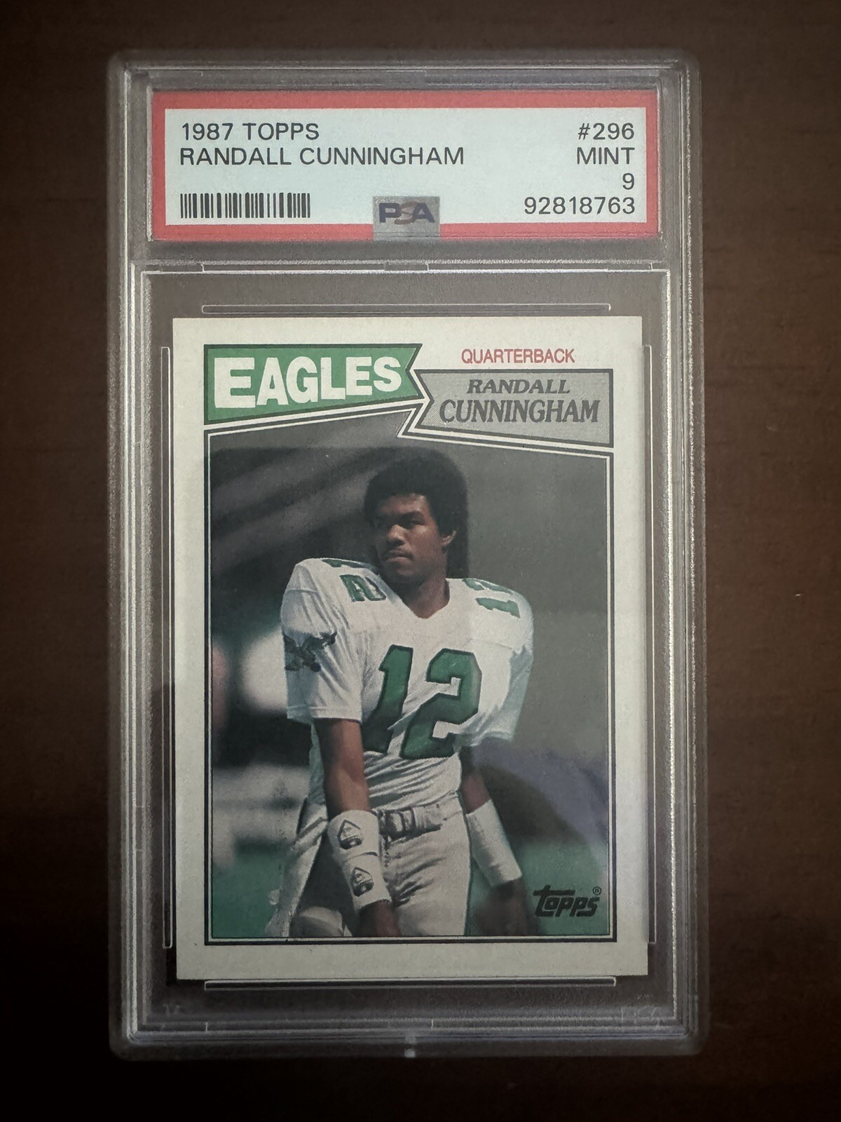 1987 Topps Randall Cunningham Rookie RC #296 PSA 9 MINT DEAD-CENTERED ...