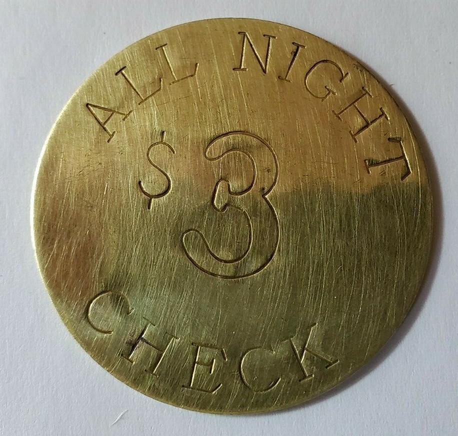 Vintage Brass $3 "The China Doll" Dodge City - All Night Long Token | eBay