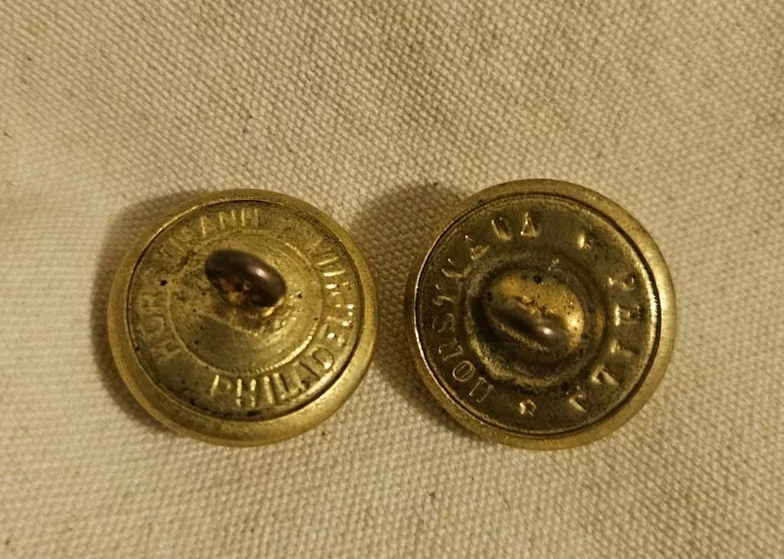 Antique U.S. Military Buttons Horstmann Philadelphia (2) | eBay