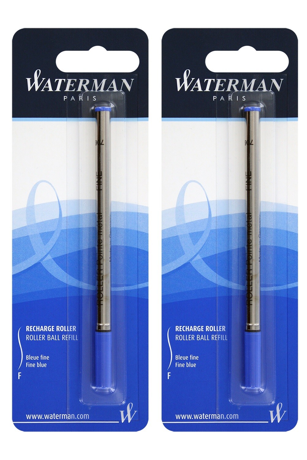2 Genuine Waterman Rollerball Pen Refills, Fine Point, Sealed Packs | eBay