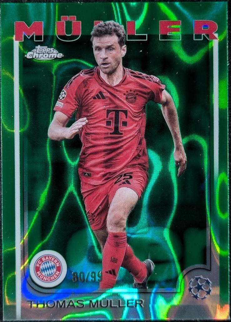2024-25 Topps Chrome Uefa Club Competitions - Thomas Muller #99 Green ...