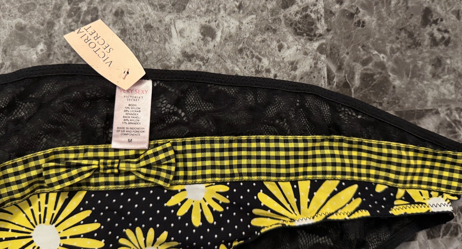 VICTORIA'S SECRET GINGHAM DAISY POLKA DOT GINGHAM VIN… - Gem