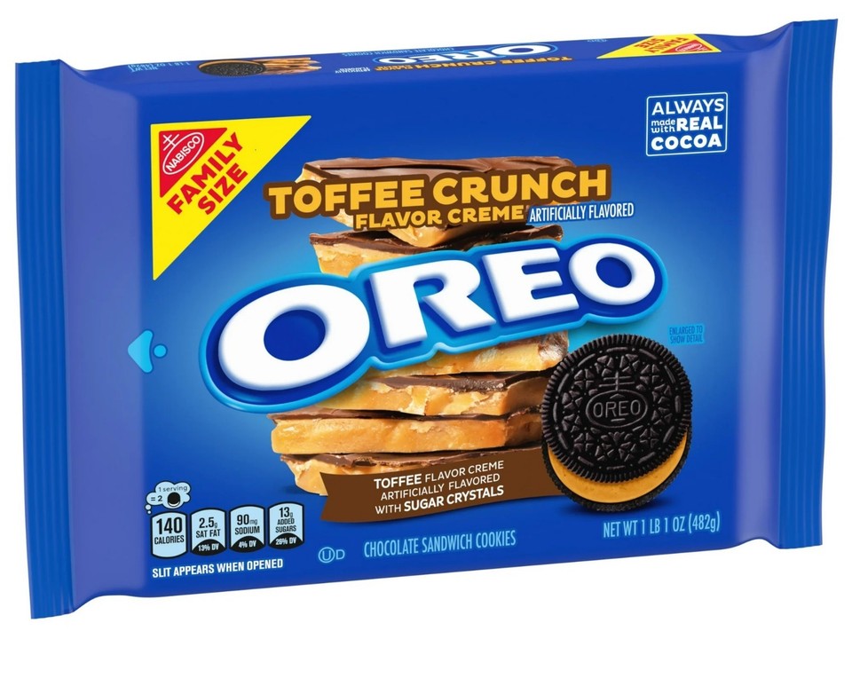 OREO Toffee Crunch Chocolate Sandwich Cookies Family Size 17 oz Pack | eBay