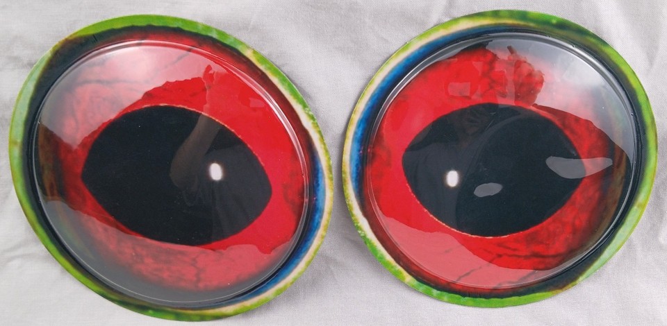 Halloween Giant Red Reptile Eyeballs Big Dinosaur Eyes Spooky Creature ...