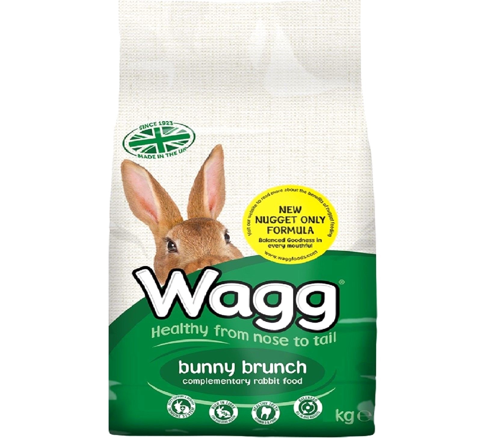 WAGG TWITCH RABBIT - (2kg to 10kg) - Bunny Brunch Pet Food bp Nugget ...