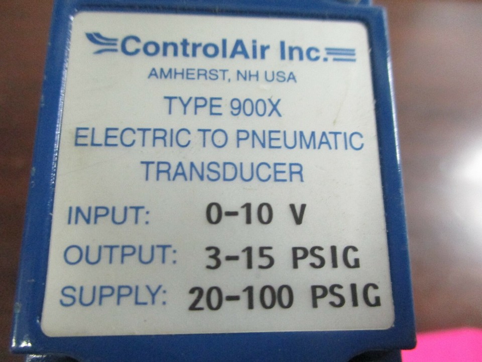 CONTROLAIR ELECTRIC ELECTRIC TO PNEUMATIC TRANSDUCER 900X | eBay