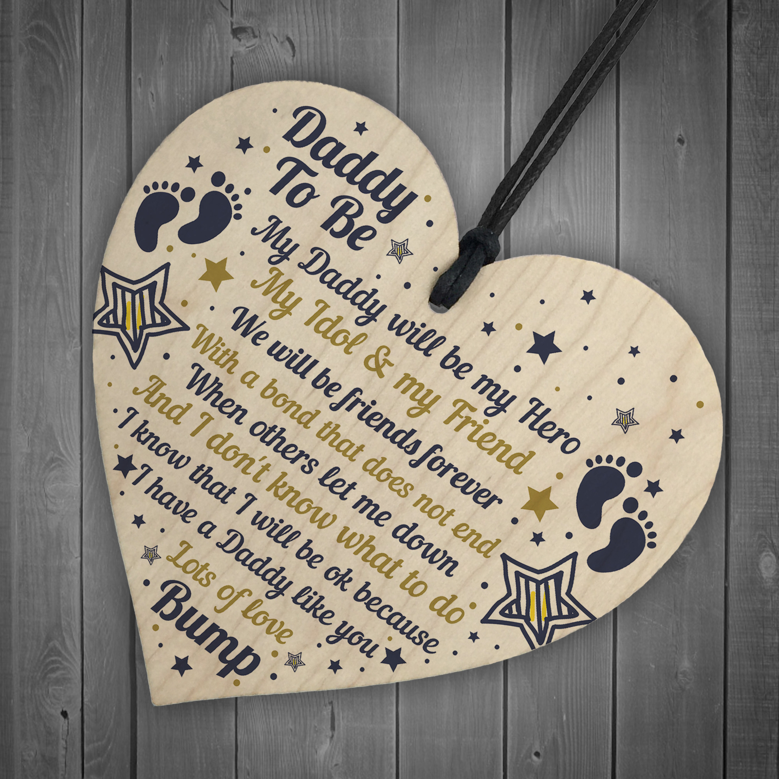 Best Daddy Gifts Heart Daddy To Be Birthday Cards Baby Shower Gifts ...
