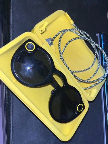 Spectacles Gen 1 w/CORD Snapchat Sunglasses Black w/ Case Powers On ...