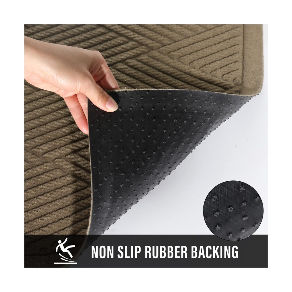 Sturdy Front Door Mat, Absorbent Muddy Dirt Resist Welcome Door Mats ...