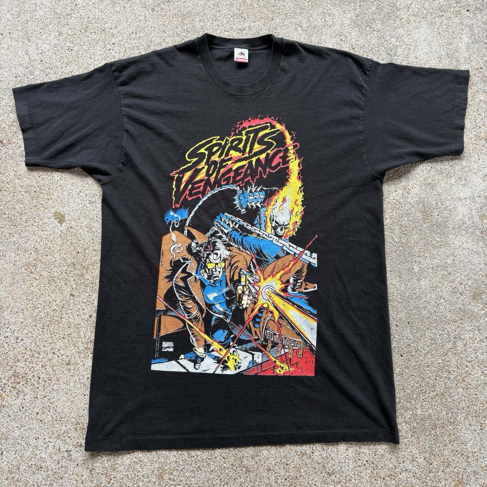 RARE Vintage 90s Ghost Rider Marvel Comic Images Shir… - Gem