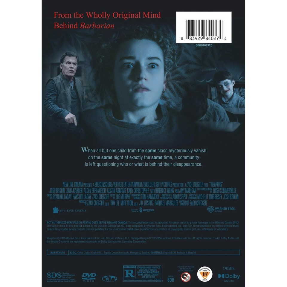 SDS Weapons Warner Horror (DVD) | eBay