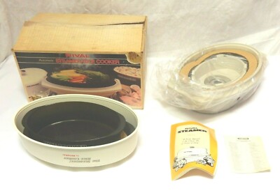 VINTAGE RIVAL #4450 THE STEAMER OVAL AUTOMATIC VEGETABLE STEAMER / RICE ...