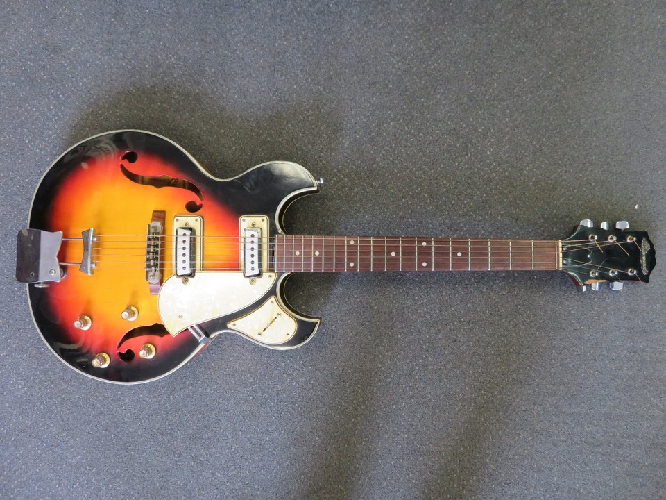 Vintage 1966-1970's Aria Diamond Hollowbody 1202 Electric Sunburst ...