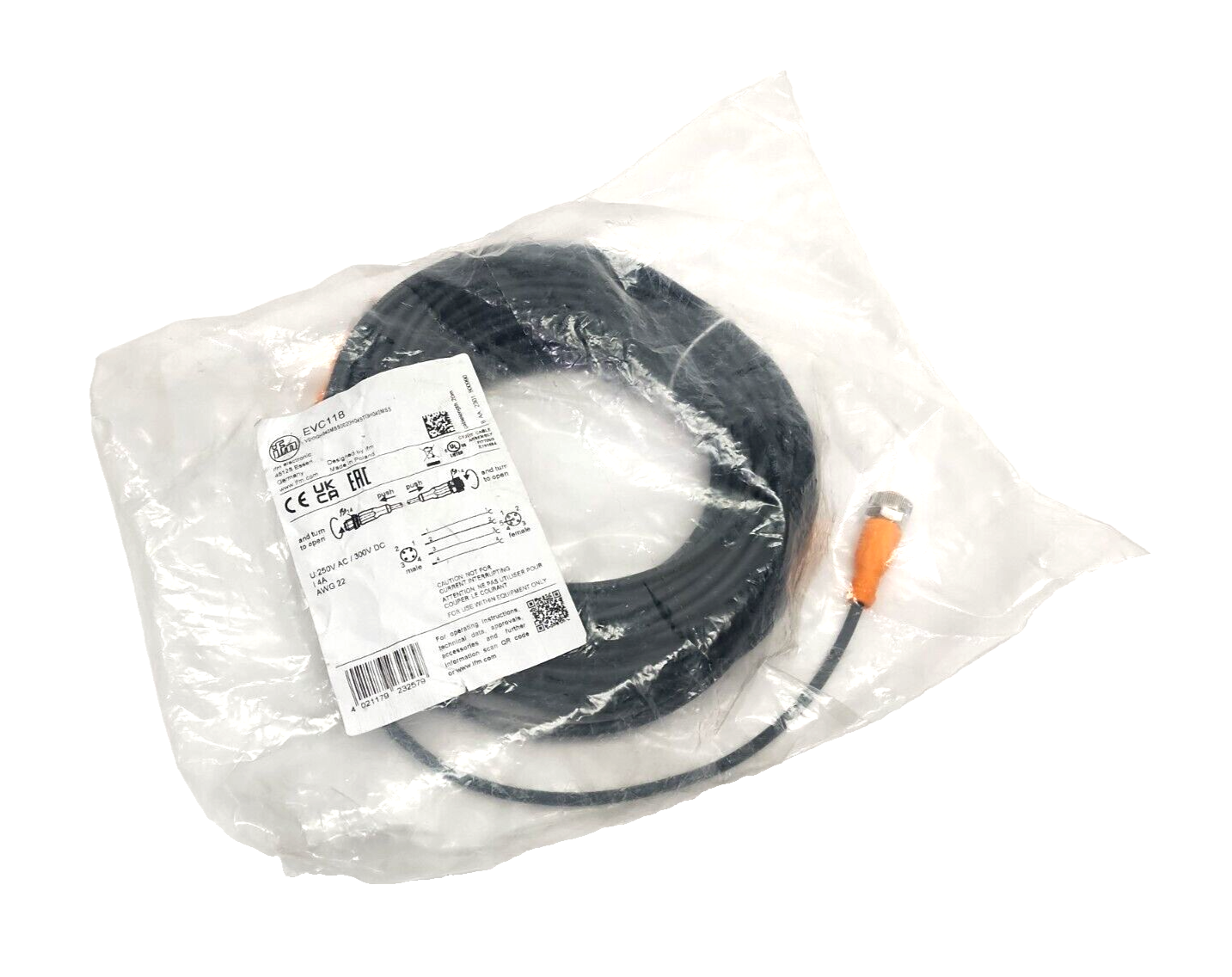 ifm EVC118 M12 4-Pin Connection Cable 20m VDOGH040MSS0020H04STGH040MSS | eBay