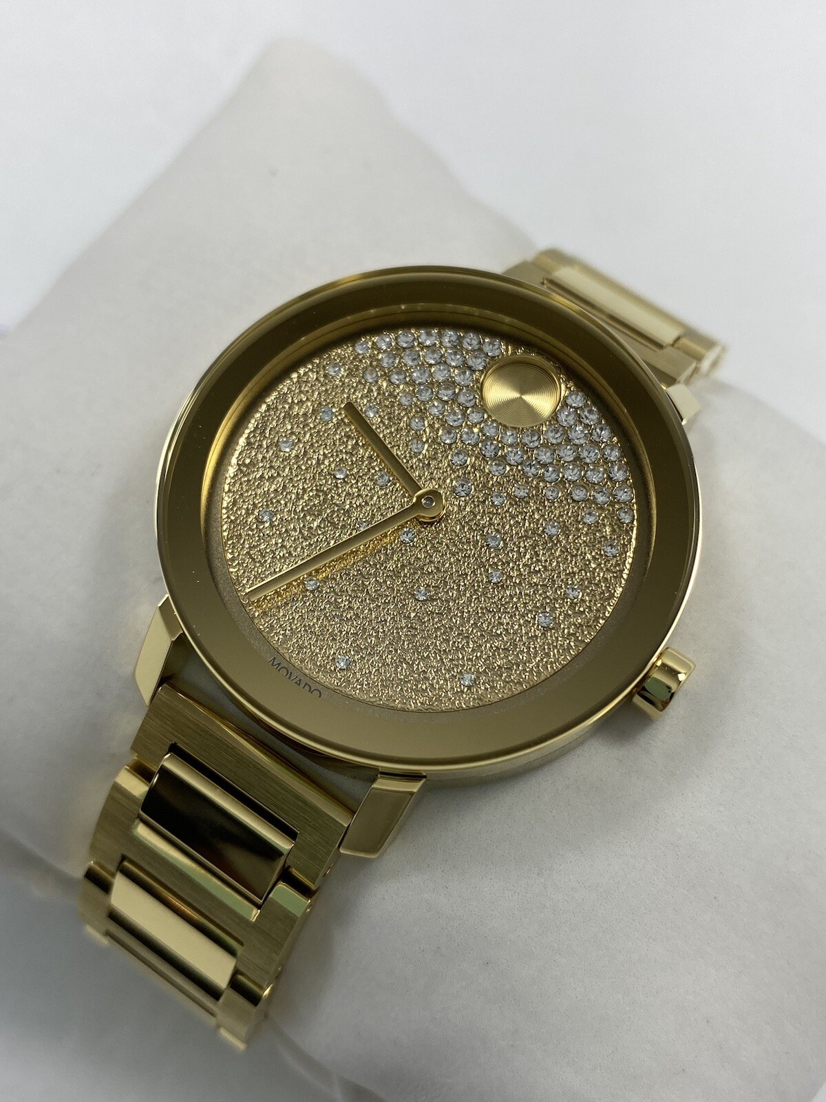 Movado Bold Evolution Quartz Crystal Accent Stainless Steel Ladies ...