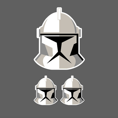 Clone Trooper Stormtrooper Helmet Illustrated Drawn Decal Sticker 3 for ...
