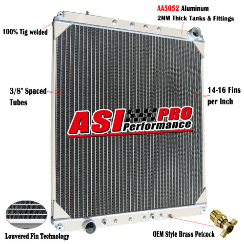 3 Row Aluminum Radiator For 2008-13 Freightliner Cascadia 0530596003 ...