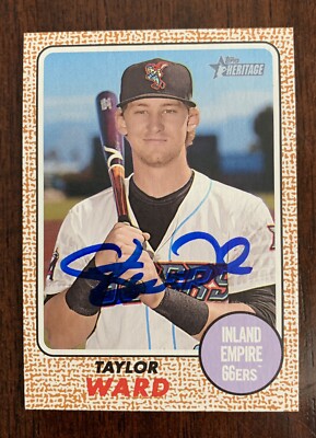 Taylor Ward Auto Signed 2017 Topps Heritage Minors Angels | eBay