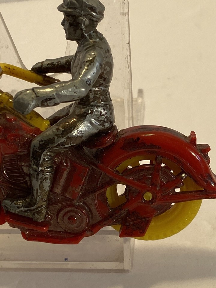 1950s Hard Plastic Thomas Toy Harley-Davidson Police Motorcycle With ...