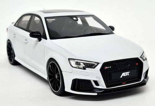 GTSpirit 1/18 - Audi RS3 ABT 8V Sedan Glacier White 2019 Resin Scale ...