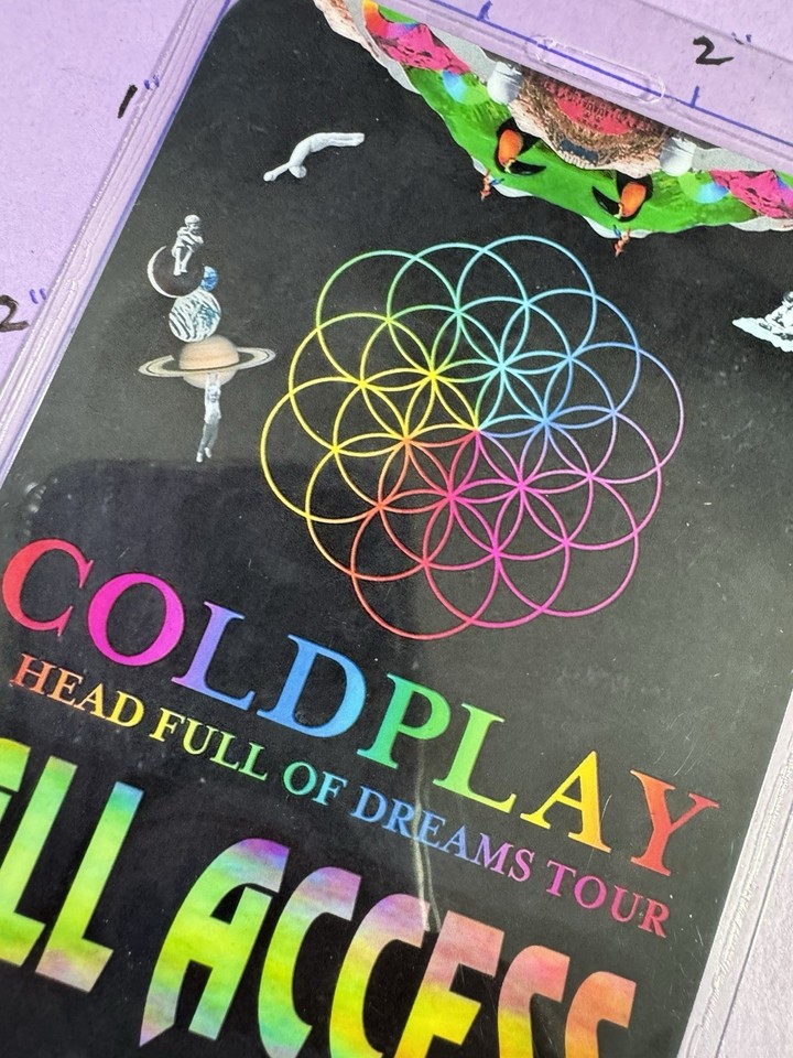 Coldplay commemorative 2017 backstage pass/laminate and lanyard | eBay