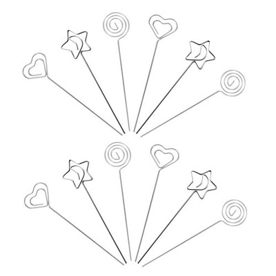 30pcs Metal Wire Floral Picks - 5.11 Inch Silver Wire Place Card ...