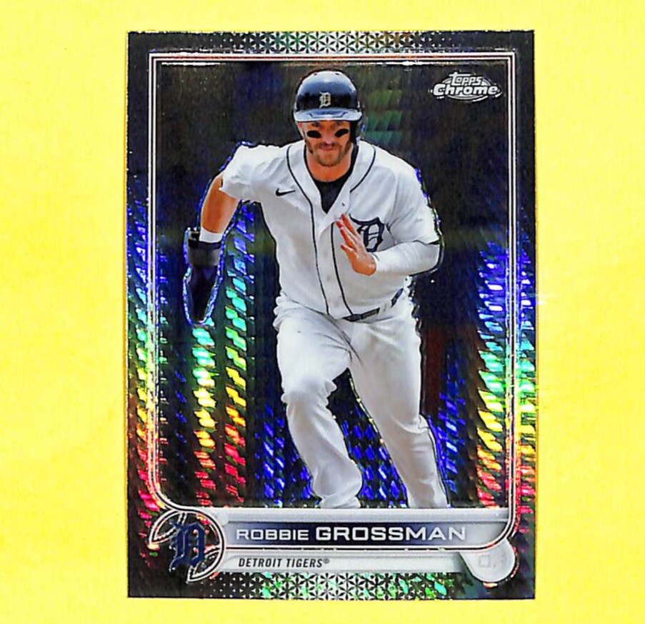 2022 Topps Chrome #169 Robbie Grossman Prism Refractor Card Tigers | eBay