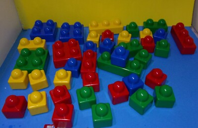 Lego Duplo Primo Blocks Red Yellow Blue Green 39 Piece Lot | eBay