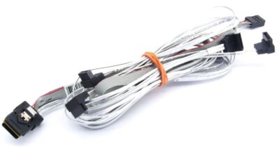 Supermicro CBL-0388L-01 Mini-SAS to 4x SATA Breakout + Sideband Cable ...