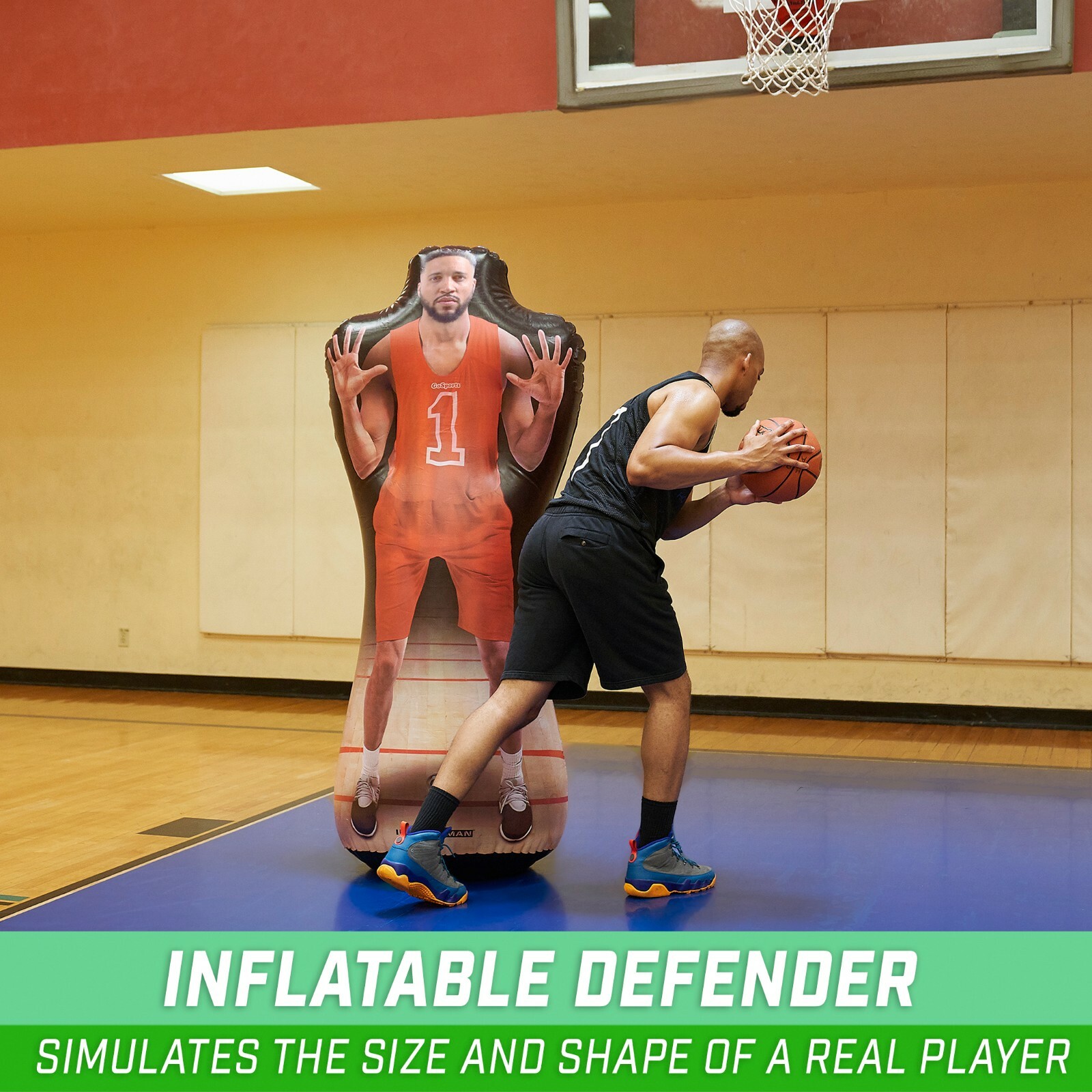 GoSports Inflataman Basketball Defender Training Aid | Weighted ...