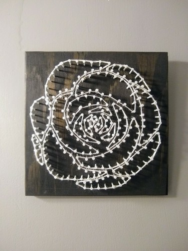 String Art Rose Handmade Decor | eBay