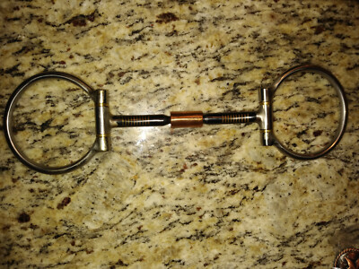 5" Billy Allen Straight Copper Roller Snaffle D-Ring Bit 3" Rings | eBay