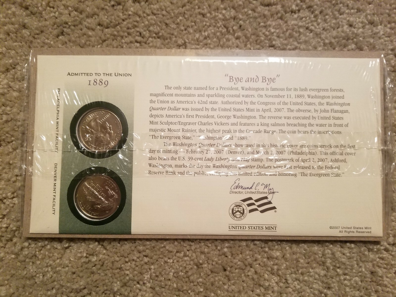 Lot of 6 U. S. Mint State Quarter First Day Coin Covers - SC, NH, VA ...