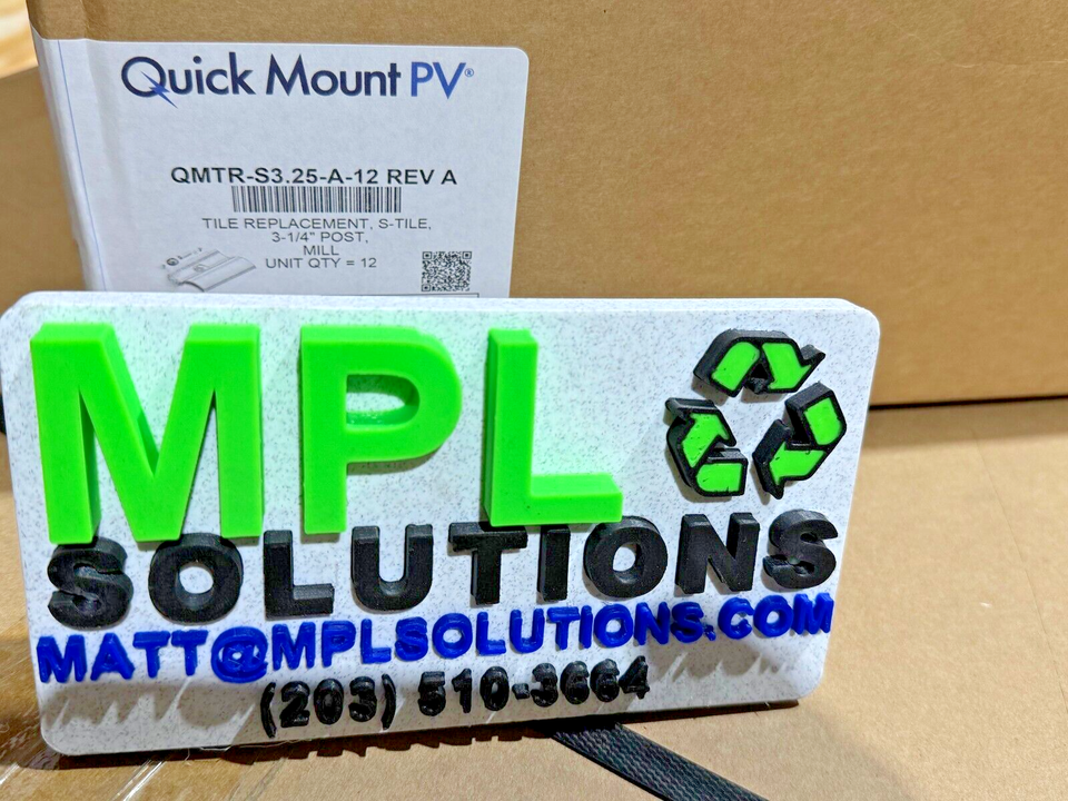Quick Mount PV QMTR-S3.25-A-12 0317 Tile Replacement Mount Flashing ...