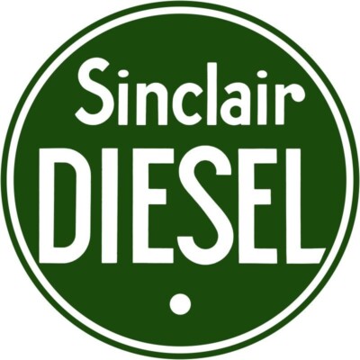 Sinclair Oil Co. Diesel Fuel NEW Metal Sign: 14" Dia. Steel Round Style ...