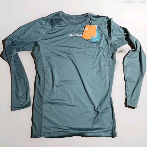 YoungLA Hunter Green FLEX FIT Compression LONG SLEEVE Mens SZ XXl Gym ...