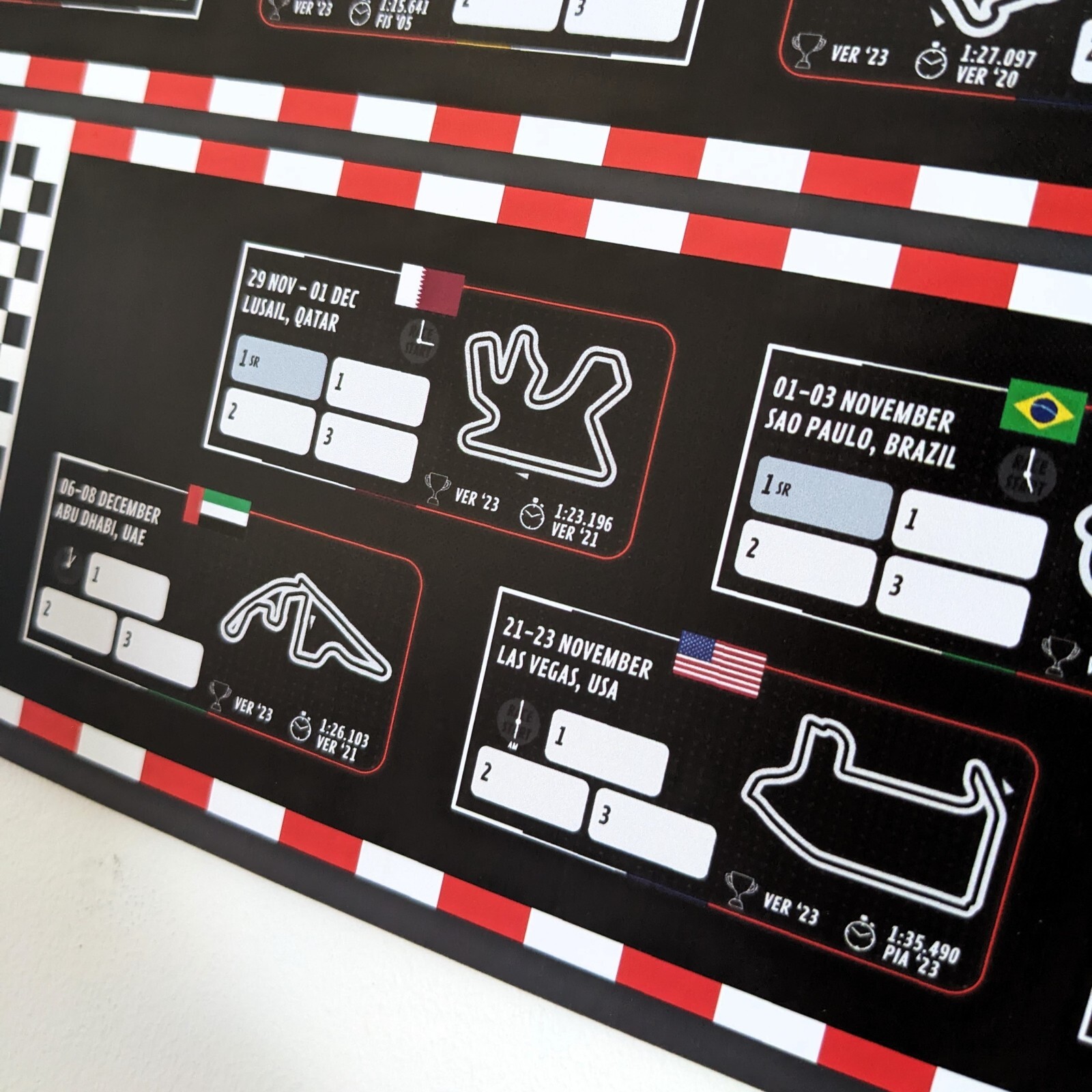 Formula 1 2024 Season A3 Wallchart & Poster | Grelly UK