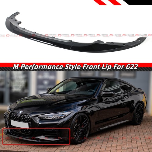 FOR 2021-26 BMW G22 G23 4 SERIES PERFORMANCE STYLE GLOSS BLK FRONT ...