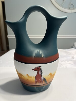 Vtg R.W. Adamson RWA Horse Native American Ceramic Large 12” Tall ...