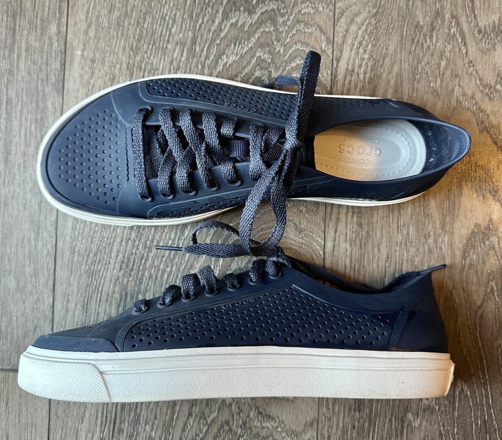 CROCS Men's 11W Navy Blue Lite Ride 204884 Casual Ten… - Gem