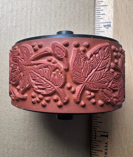 Stampin' Around Swirling Leaves 1" Rubber Roller Stamp Wheel | eBay