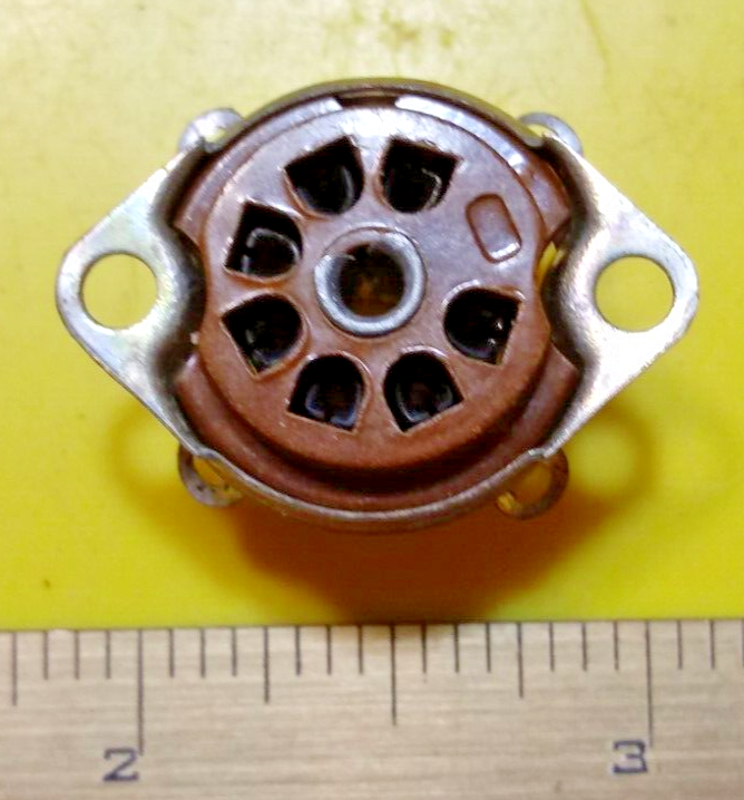 EBY® 7 Pin Tube Socket • Bottom Mount • 5/8" Hole • 7/8" Hole Centers ...