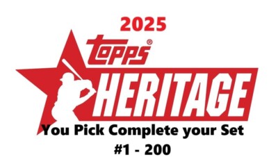 2025 Topps Heritage Base Singles U Pick Complete your set # 1 - 200 | eBay
