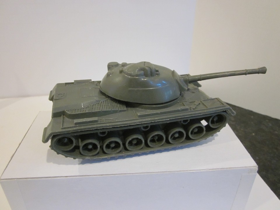 VTG TIM MEE TOYS MILITARY ARMY TANK M48 PATTON TANK OD GREEN 1970'S 5 ...