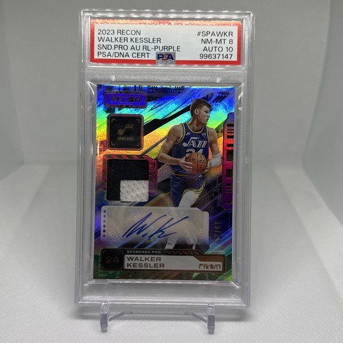 2023 Panini Recon Walker Kessler Auto Patch Purple /25 Seasoned Pro ...