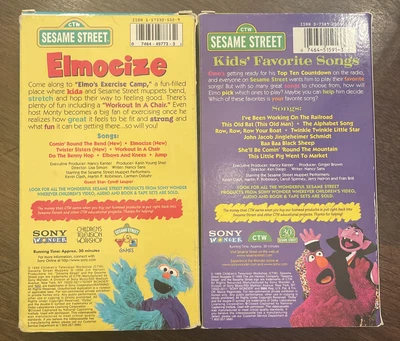 Sesame Street VHS Lot 2 Kids Favorite Songs, | Grelly USA