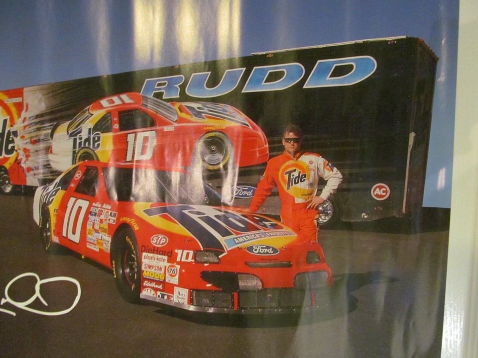 RICKY RUDD #10 FORD TIDE CAR AND TIDE HAULER POSTER NASCAR VINTAGE 1995 ...