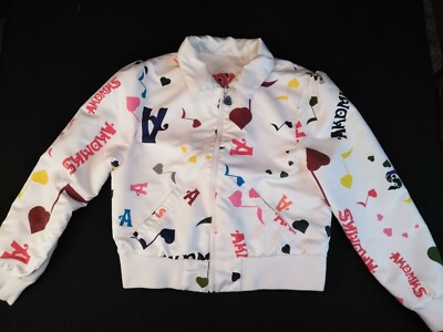 AKDMKS Womens Jacket Size XL Artistic Reversible White Musical Notes ...