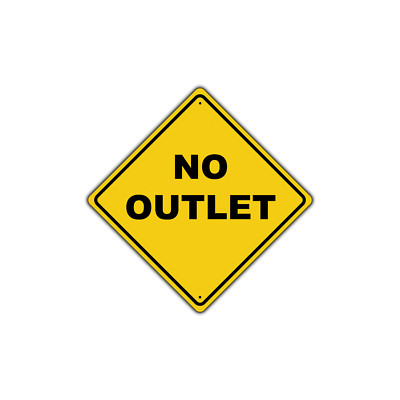 No Outlet Neighborhood Road Warning Novelty Notice Aluminum Metal Sign ...