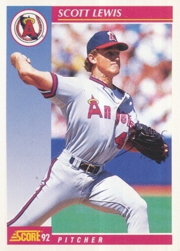 #165 CALIFORNIA ANGELS # SCOTT LEWIS # BASEBALL CARD SCORE NFL '92 | eBay